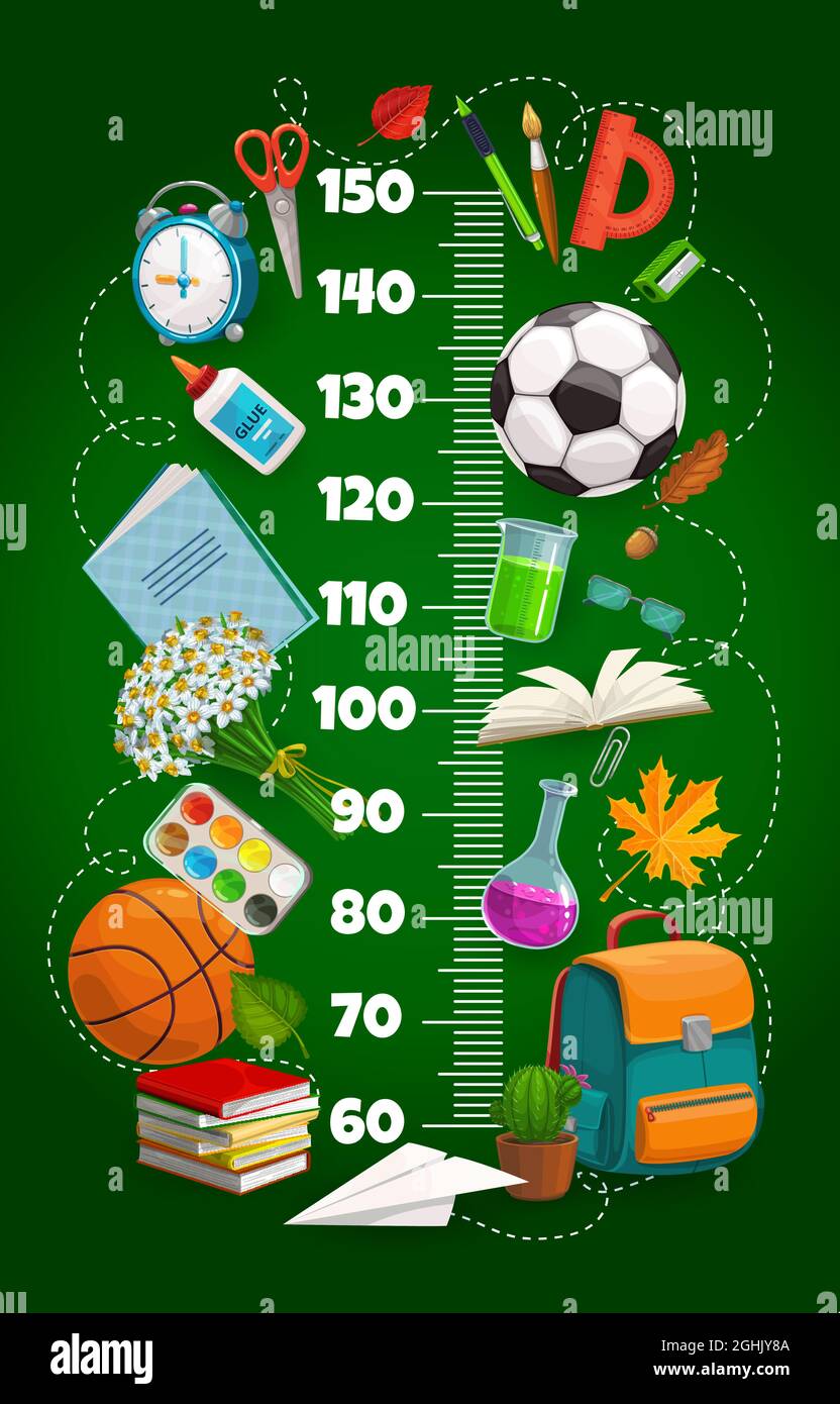 Height measure student Stock Vector Images - Alamy