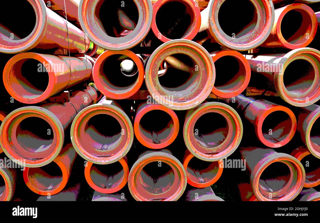 Tile pipes hi-res stock photography and images - Alamy