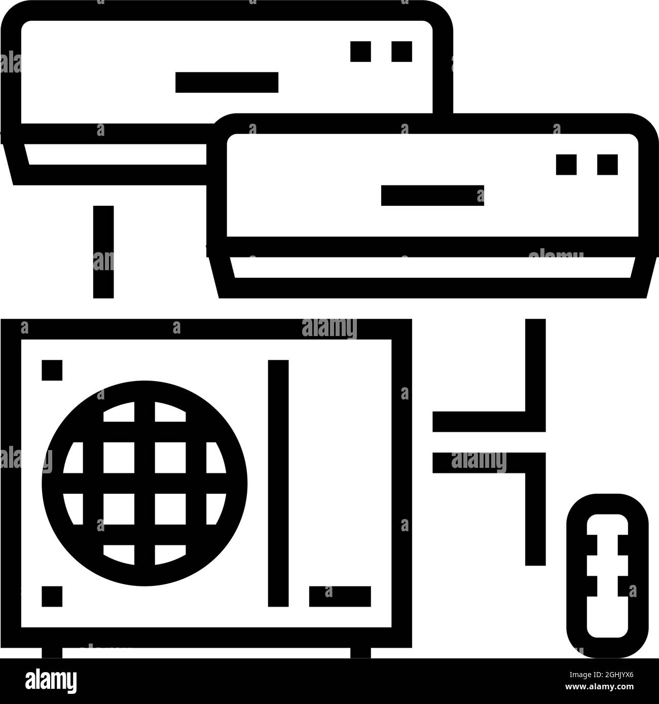 split system line icon vector illustration Stock Vector Image & Art - Alamy