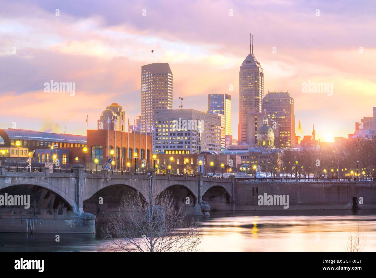 Indianapolis skyline sunrise hi-res stock photography and images - Alamy