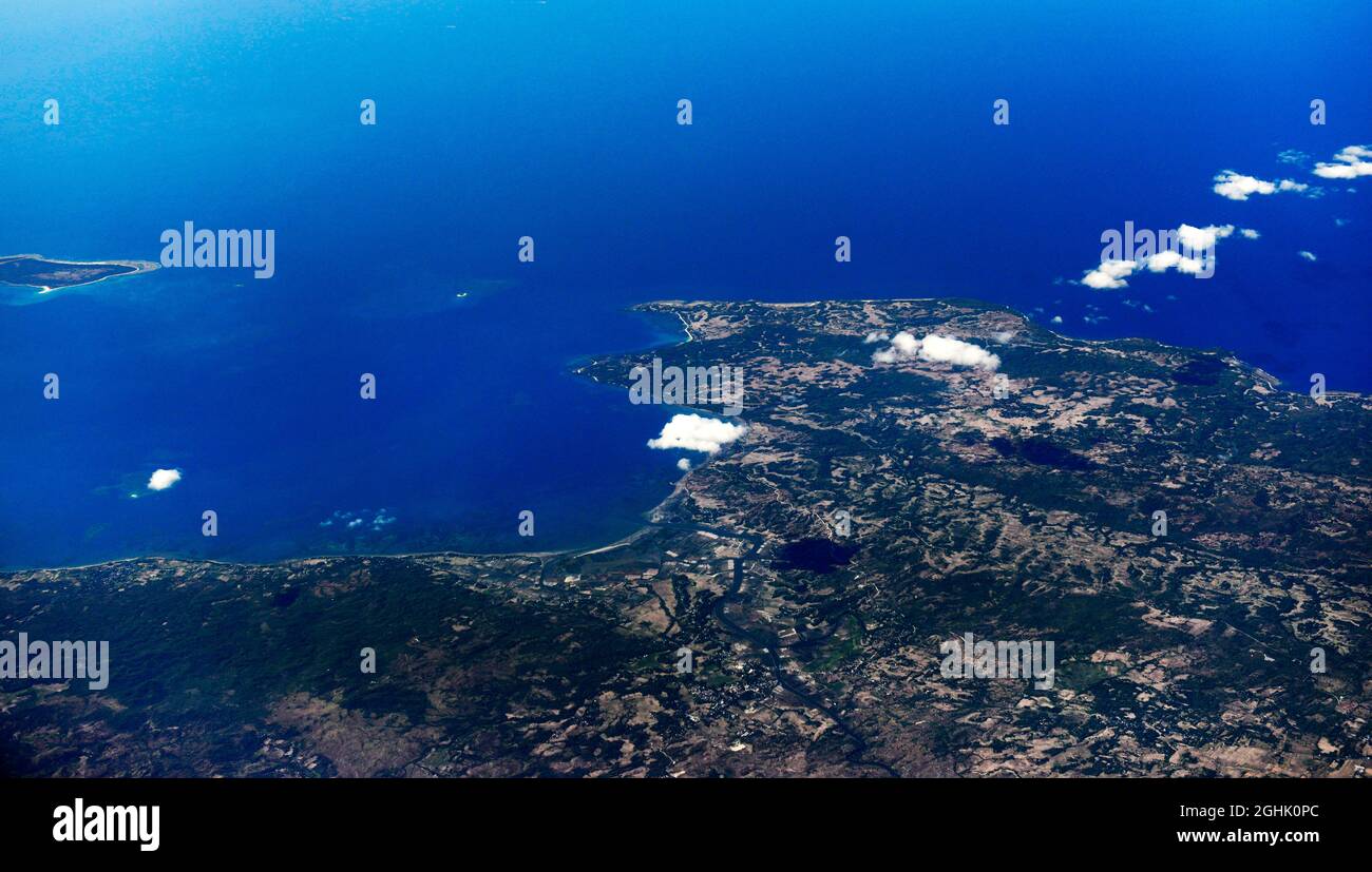 Aerial view of coastal central western Luzon in The Philippines Stock ...
