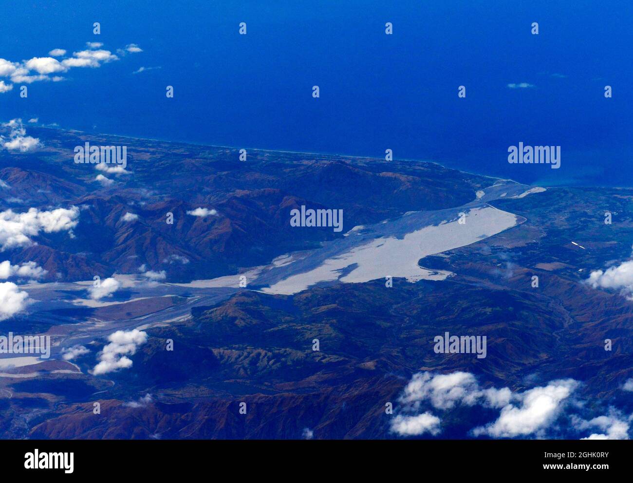 Aerial view of coastal central western Luzon in The Philippines Stock ...