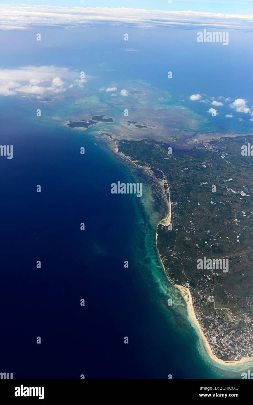 Aerial view of coastal central western Luzon in The Philippines Stock ...