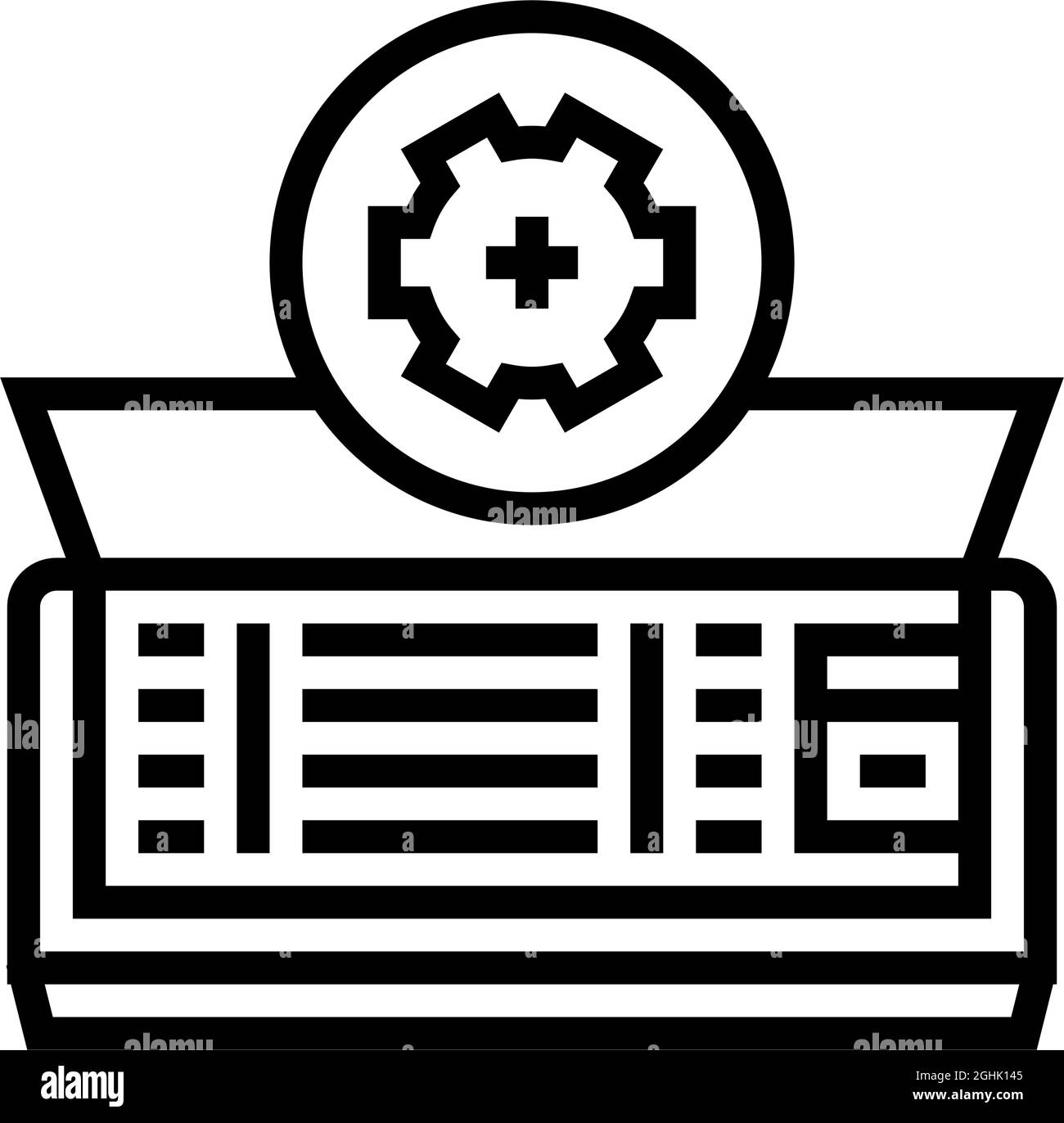 air conditioning maintenance line icon vector illustration Stock Vector ...