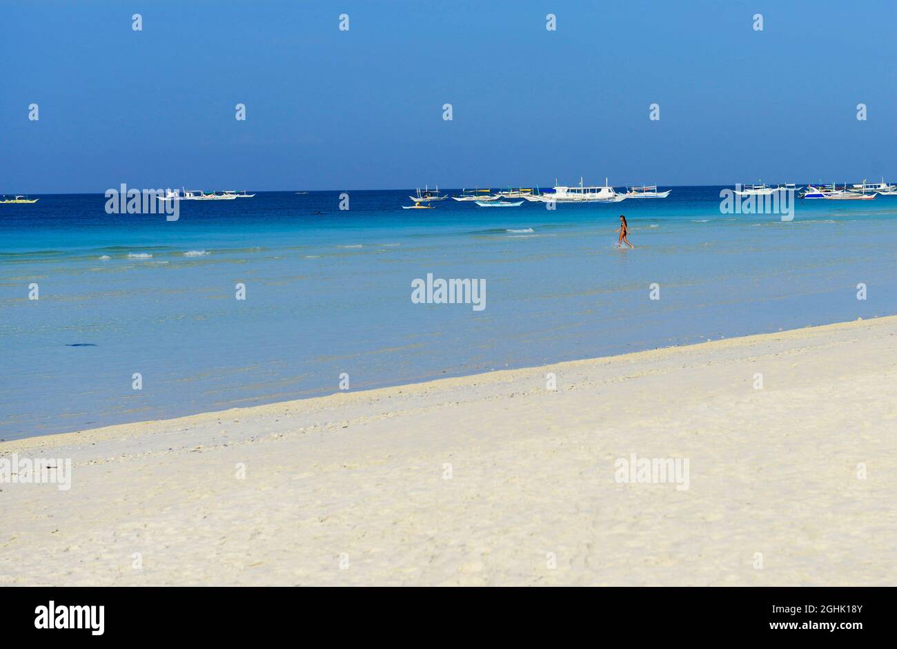 The beautiful Bulabog Beach in Boracay, The Philippines Stock Photo - Alamy