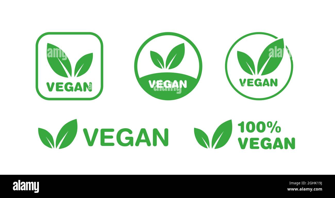 vegan organic sticker labels pack Stock Vector Image & Art - Alamy