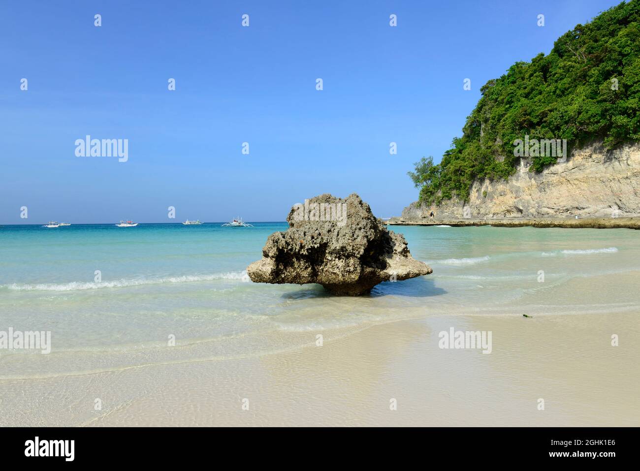 The beautiful Bulabog Beach in Boracay, The Philippines Stock Photo - Alamy