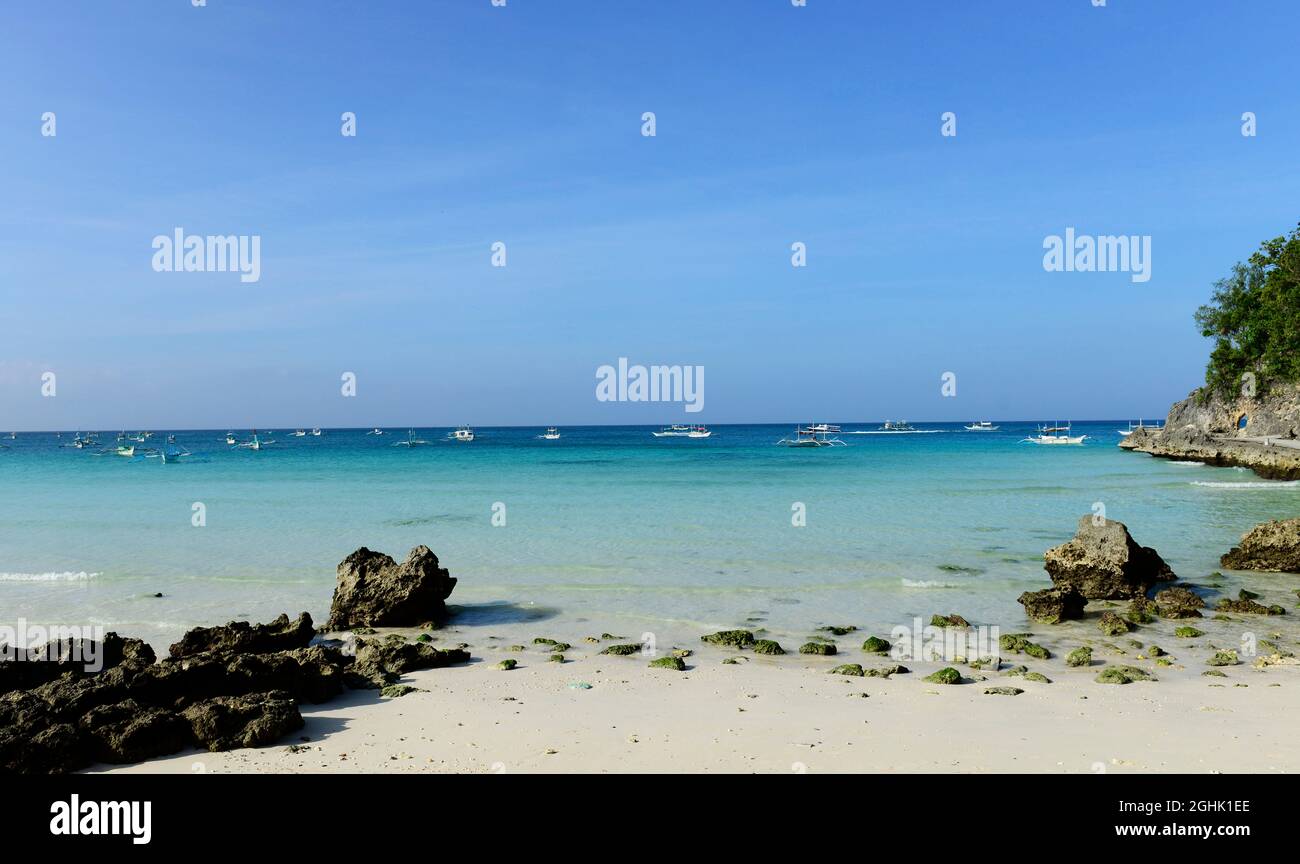 The beautiful Bulabog Beach in Boracay, The Philippines Stock Photo - Alamy