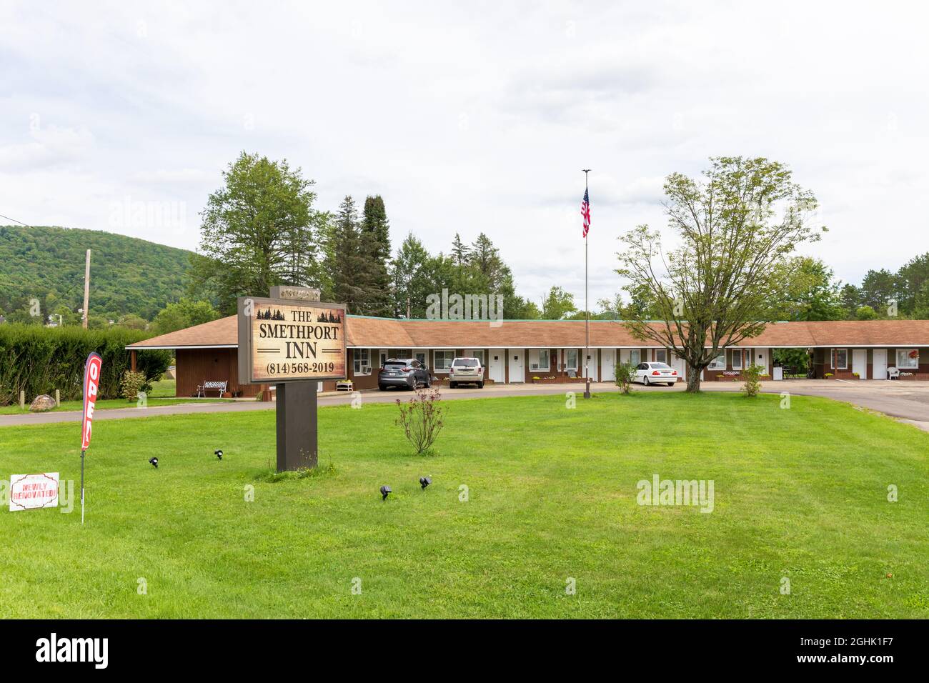 SMETHPORT, PA, USA-15 AUGUST 2021: The Smethport Inn, the only motel in ...