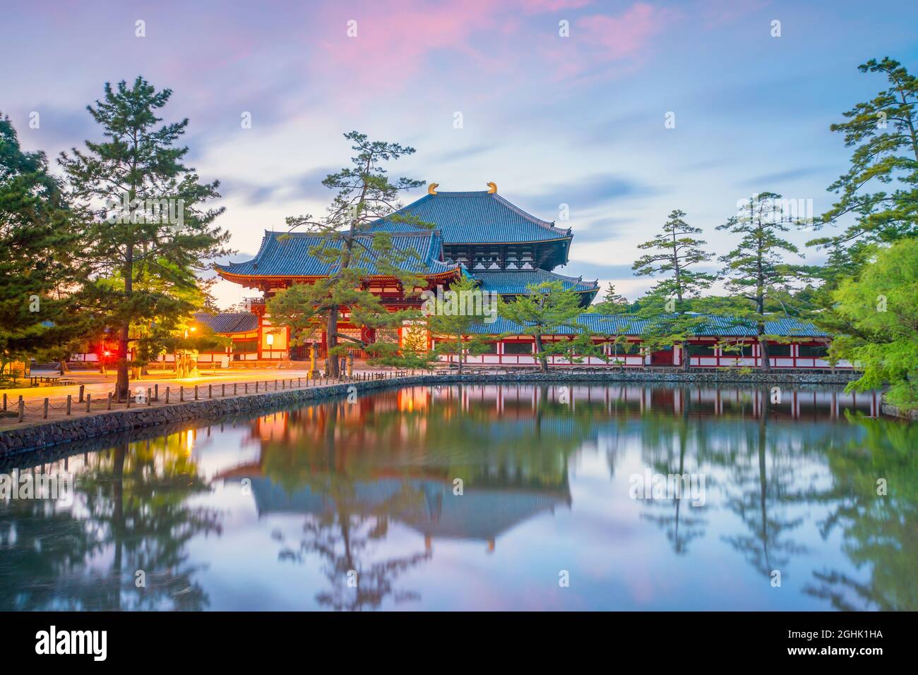 Todaiji Temple in Nara, Japan at sunset Stock Photo - Alamy