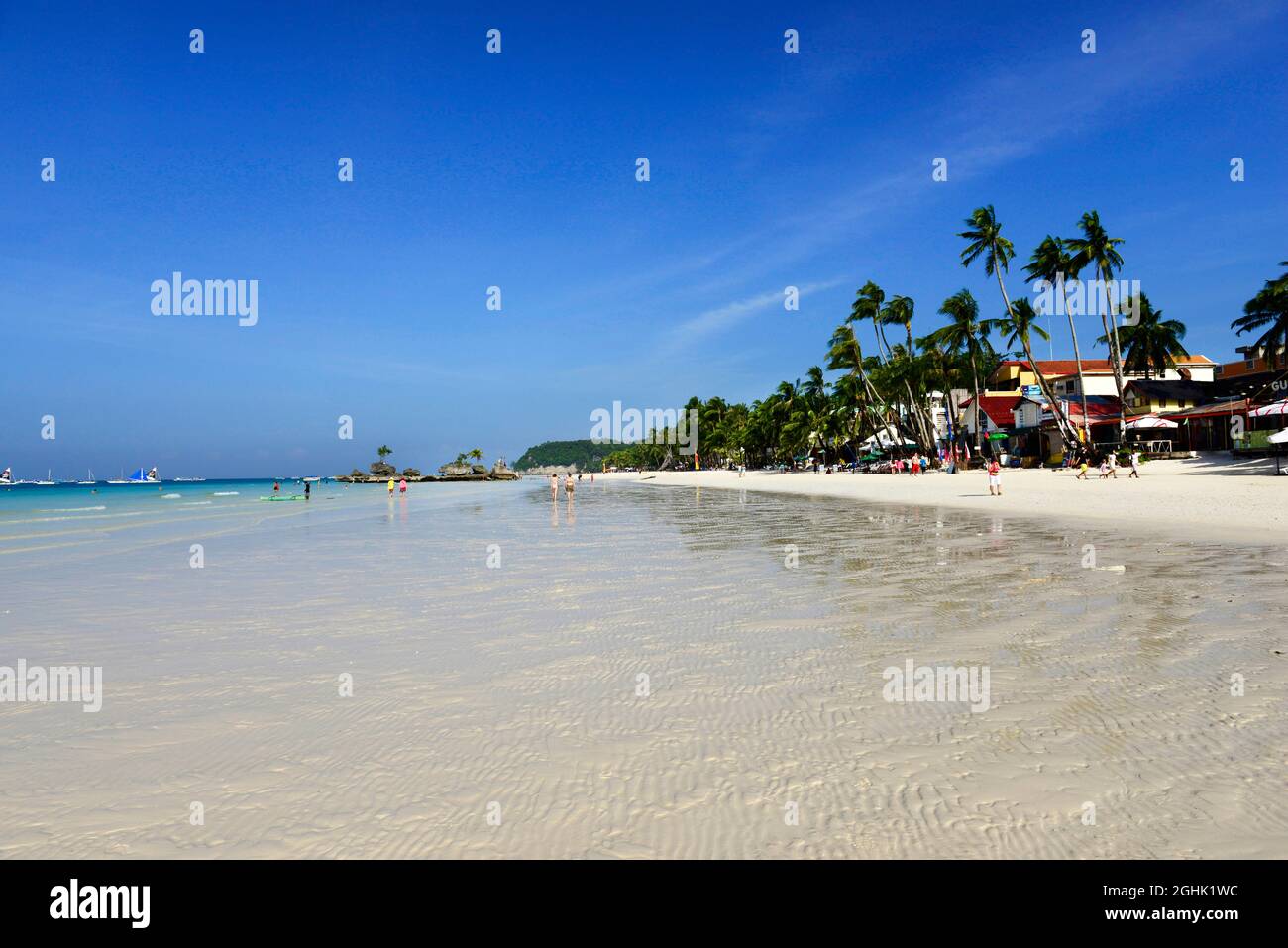The beautiful Bulabog Beach in Boracay, The Philippines Stock Photo - Alamy
