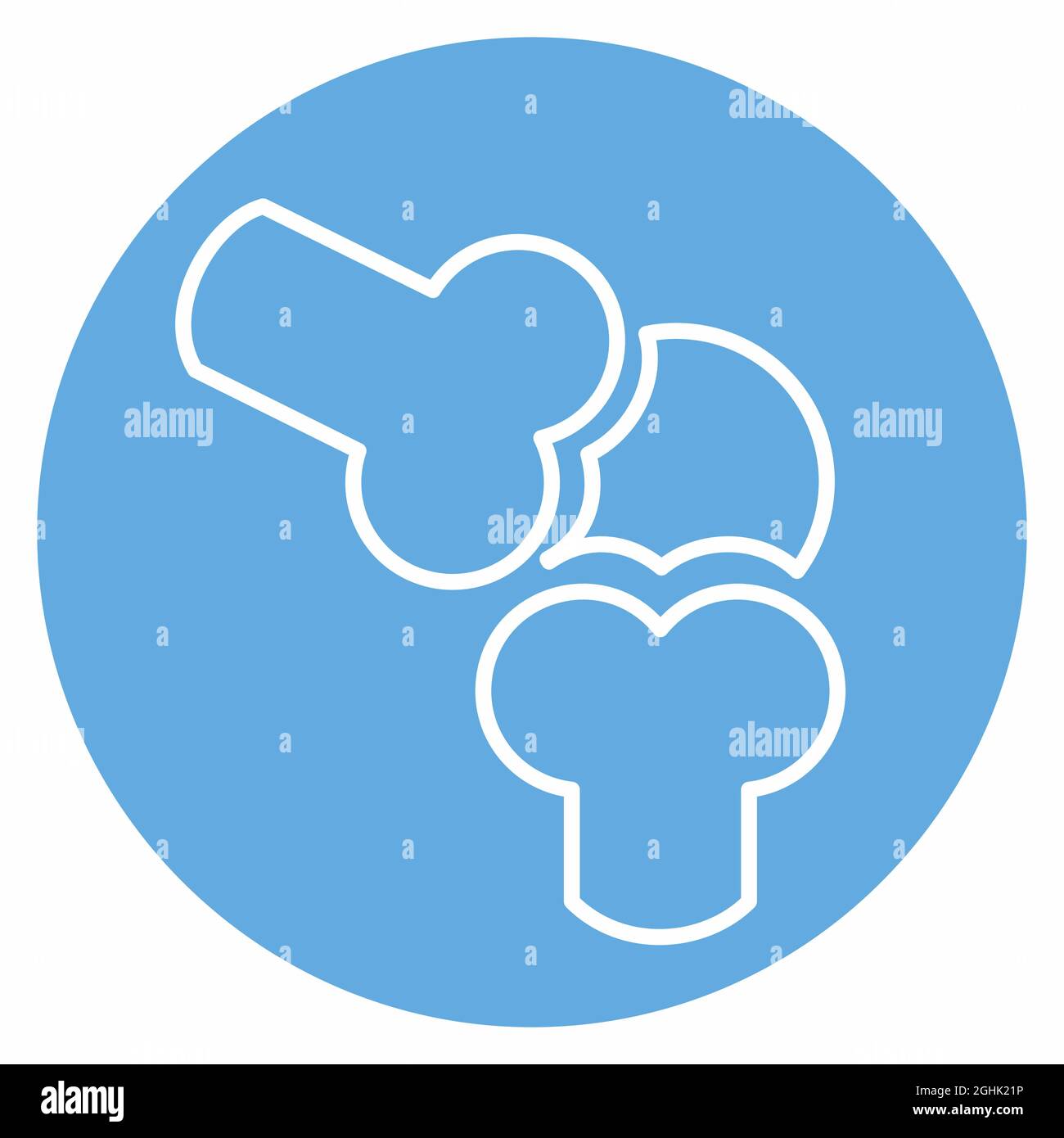 Icon Vector of Bone - Blue Eyes Style - Simple illustration, Editable ...