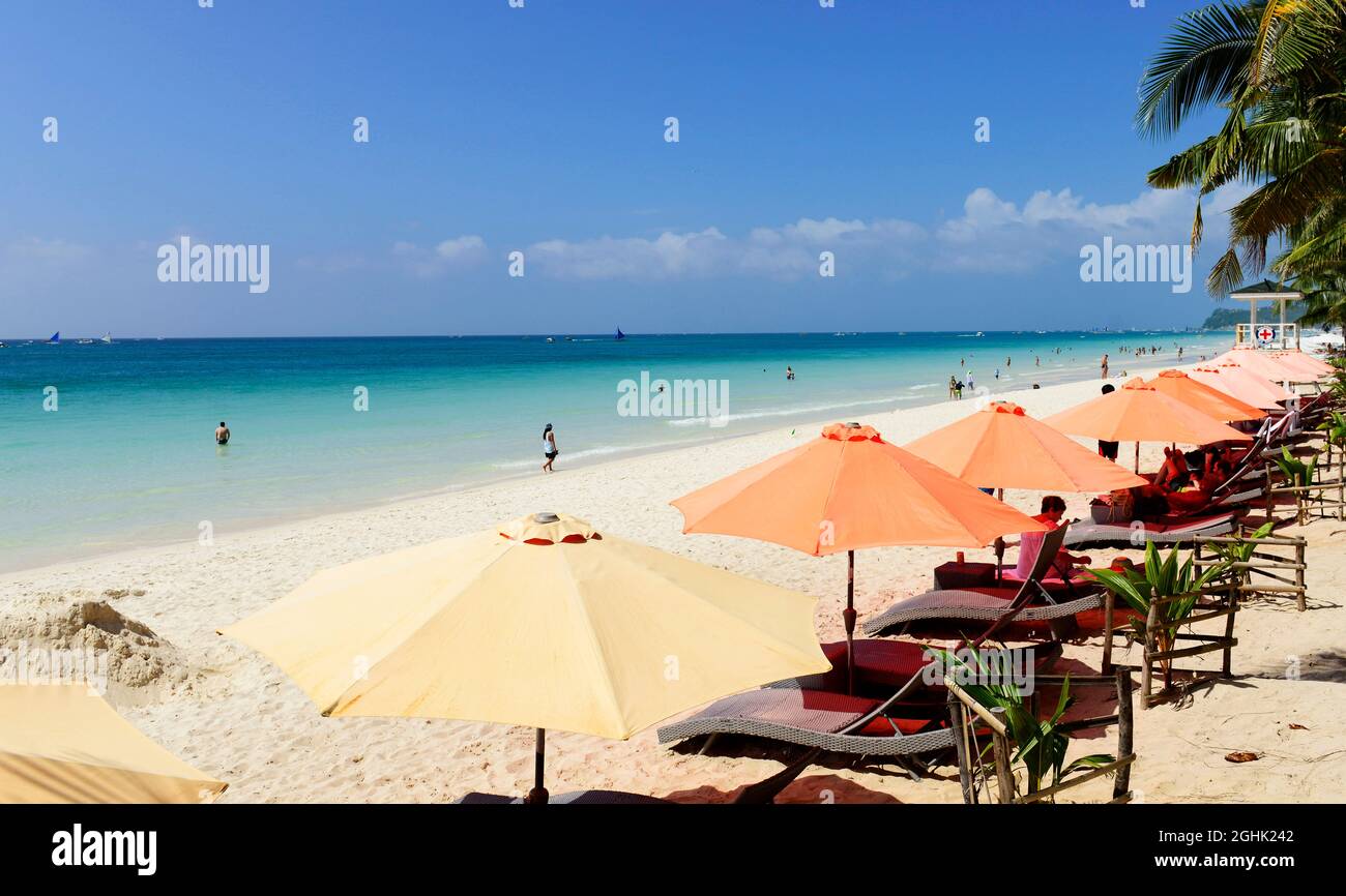 The beautiful Bulabog Beach in Boracay, The Philippines Stock Photo - Alamy