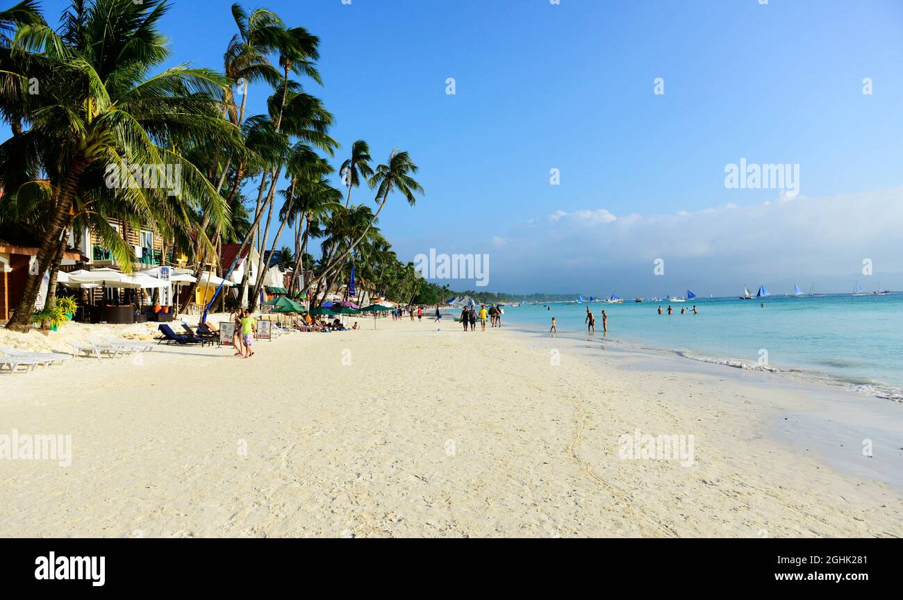 The beautiful Bulabog Beach in Boracay, The Philippines Stock Photo - Alamy