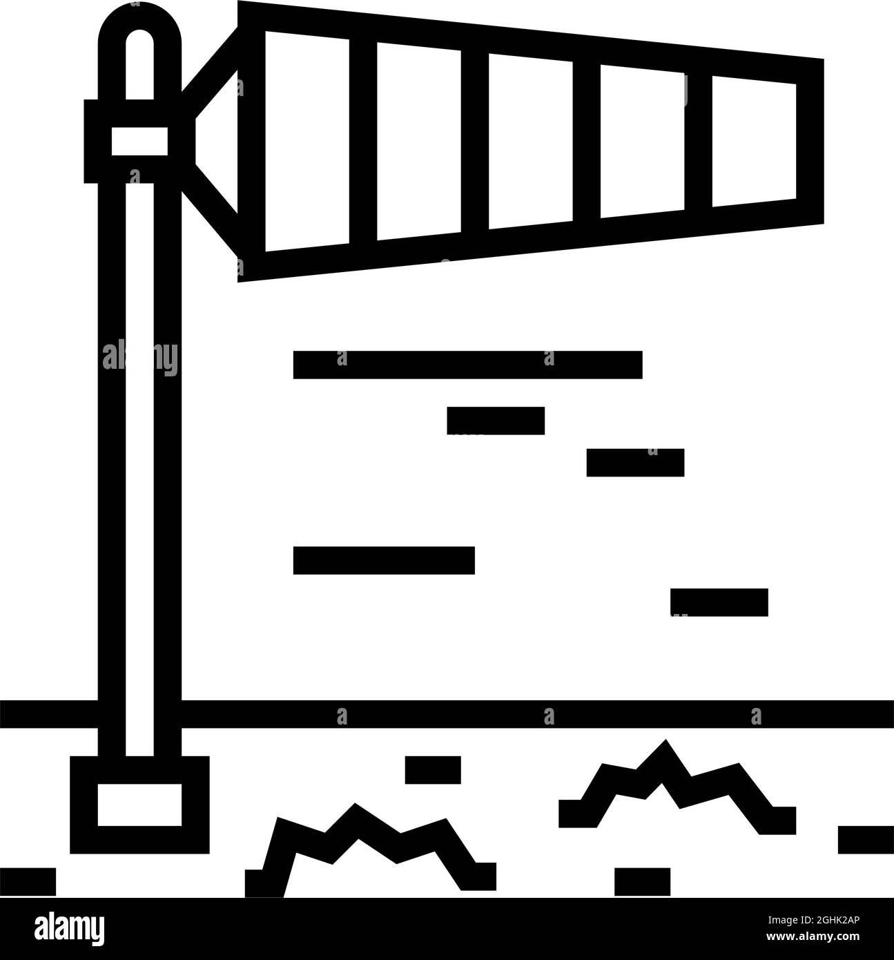 wind direction line icon vector illustration Stock Vector Image & Art ...