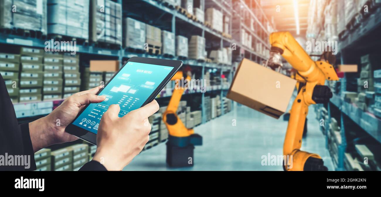 Smart robot arm systems for innovative warehouse and factory digital ...