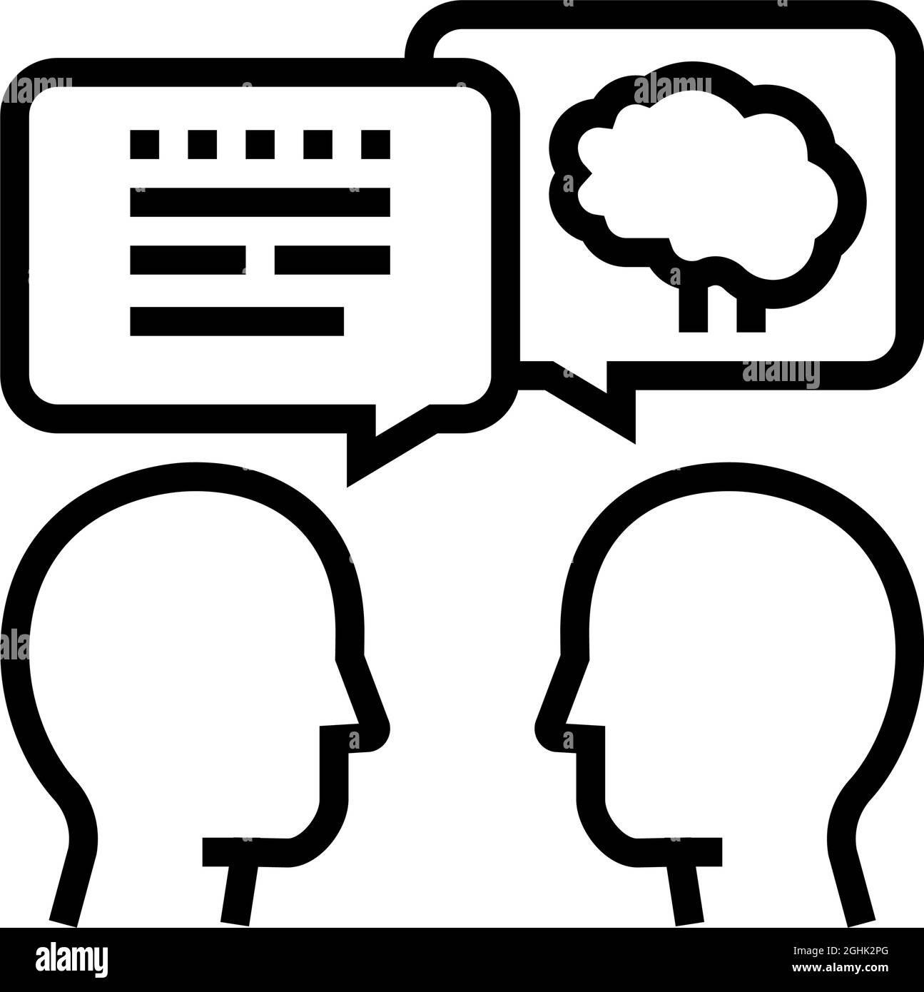 intelligent talking line icon vector illustration Stock Vector Image ...