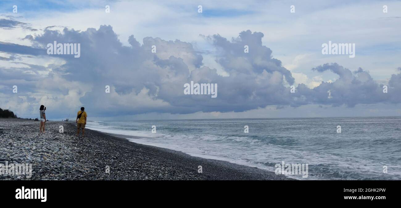 Hualien Mambo Beach, Taiwan - 30 Aug, 2021 : The beach Hualien Mambo ...