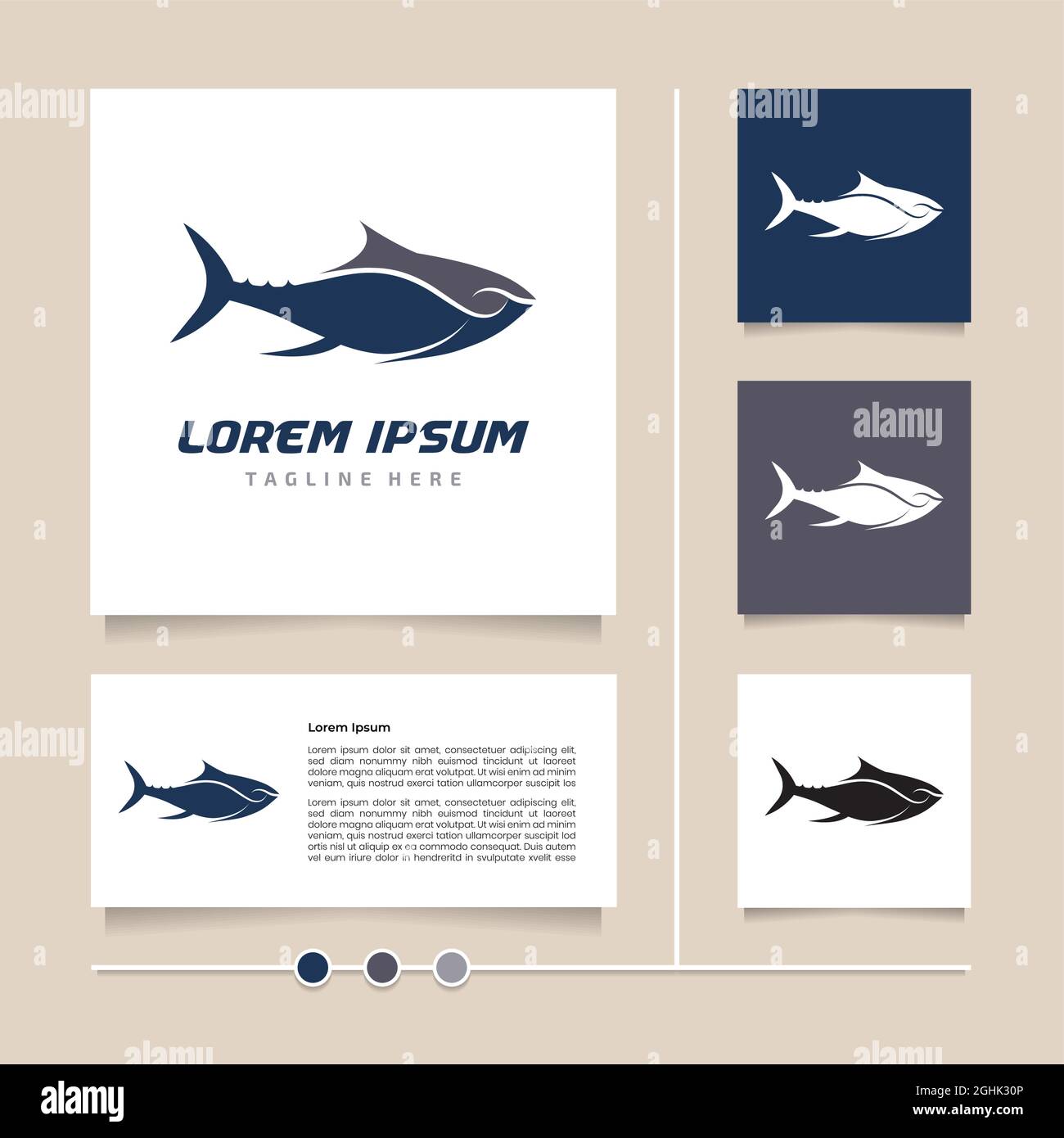 Tuna Fish Logo Design Tuna Fresh Fish Line Art Logo Vector Symbol