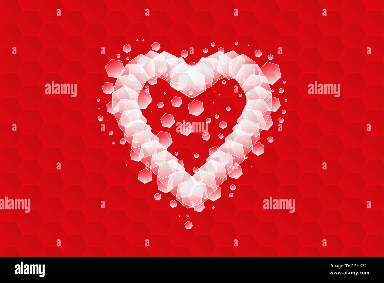 Hexagonal heart hi-res stock photography and images - Alamy