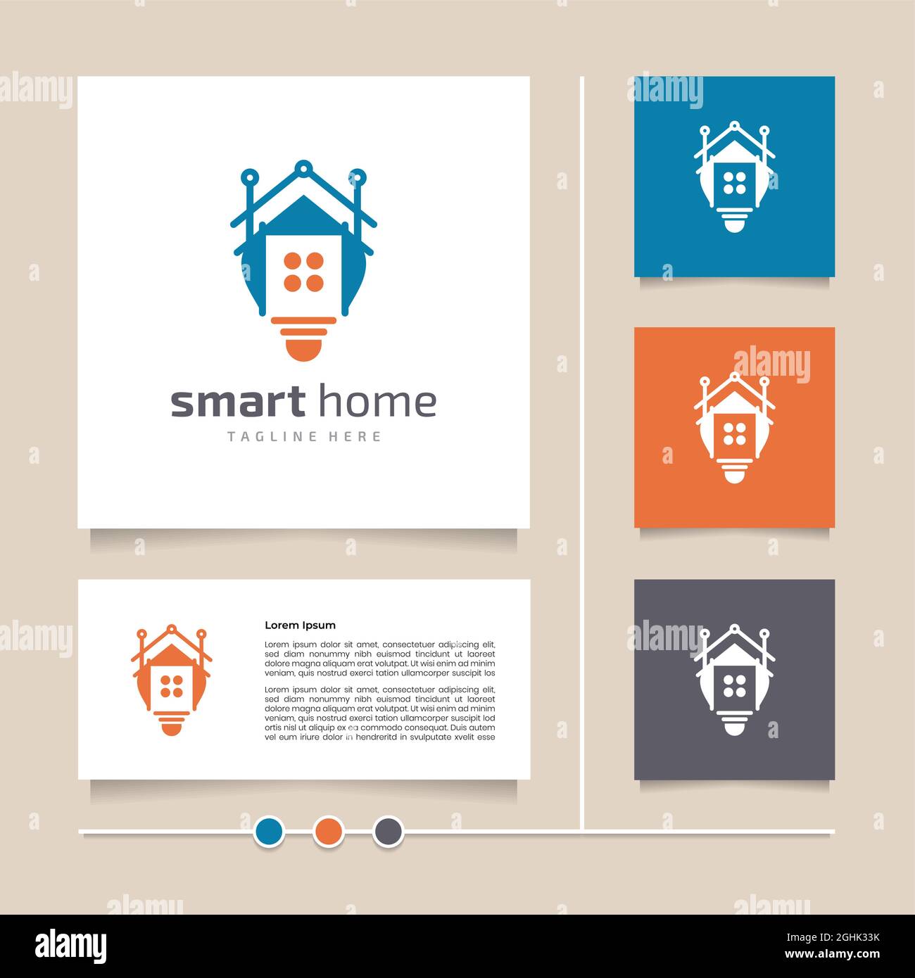 Creative and modern concept vector smart home logo design Stock Vector ...