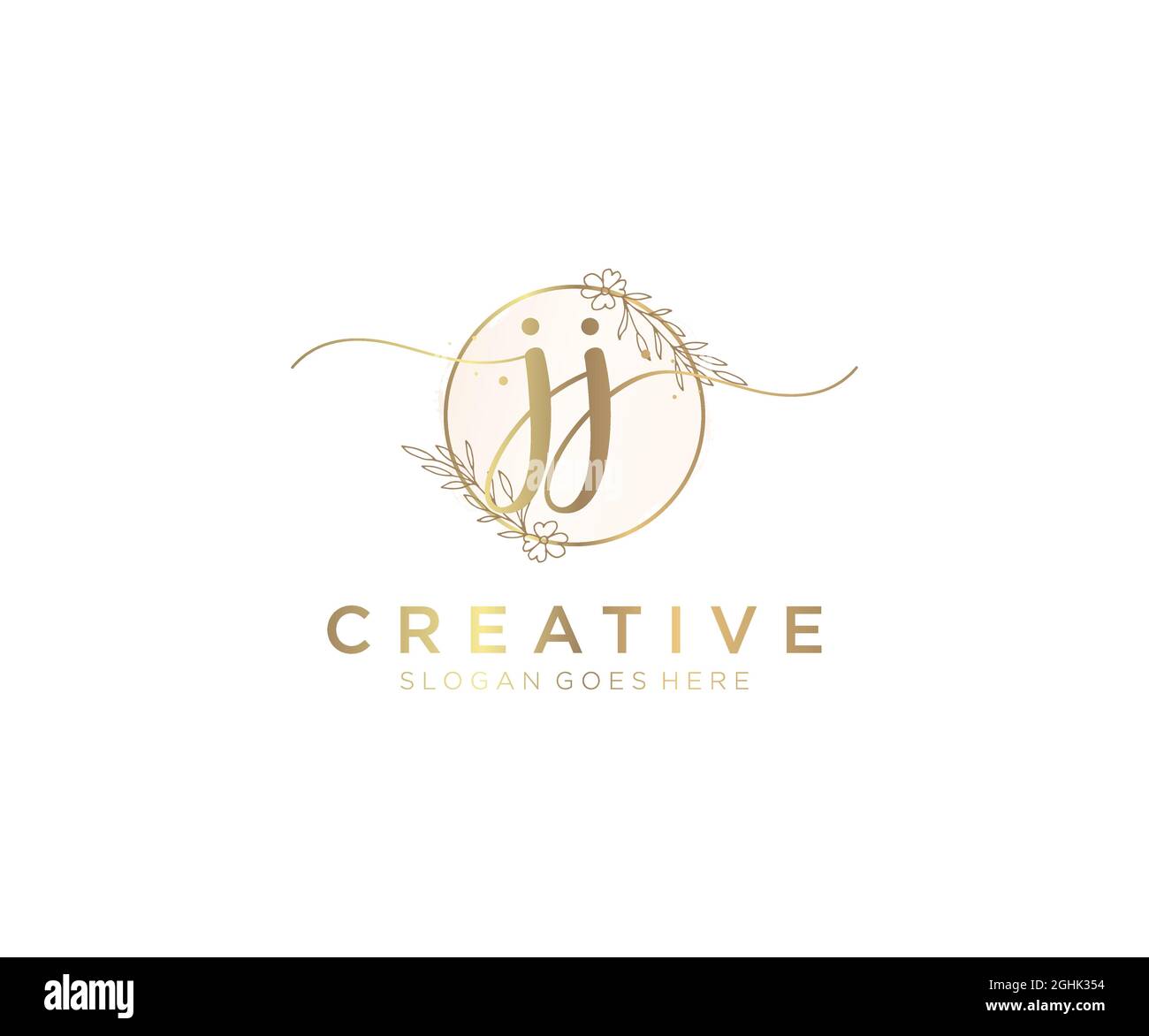 JJ Feminine logo beauty monogram and elegant logo design, handwriting ...
