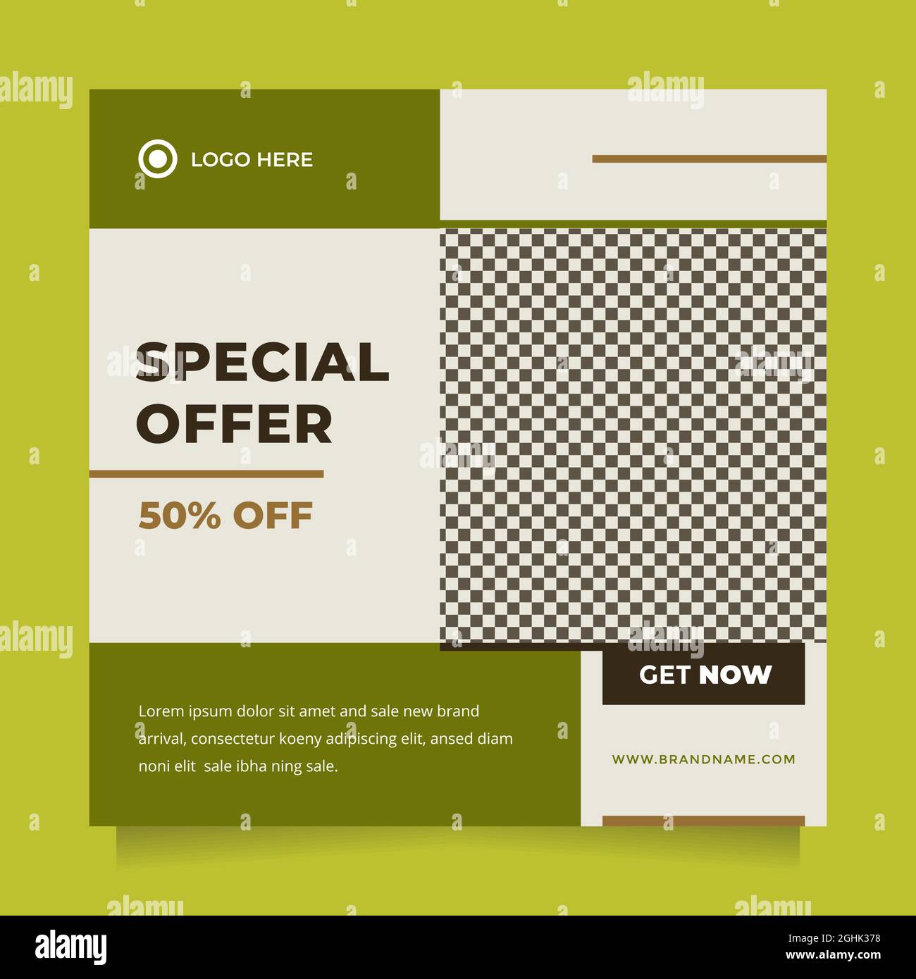 Clean and minimalist green social media post and story template ...