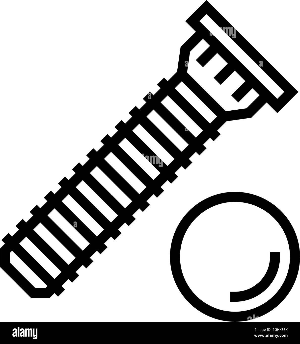 press-fit stud line icon vector illustration Stock Vector Image & Art ...