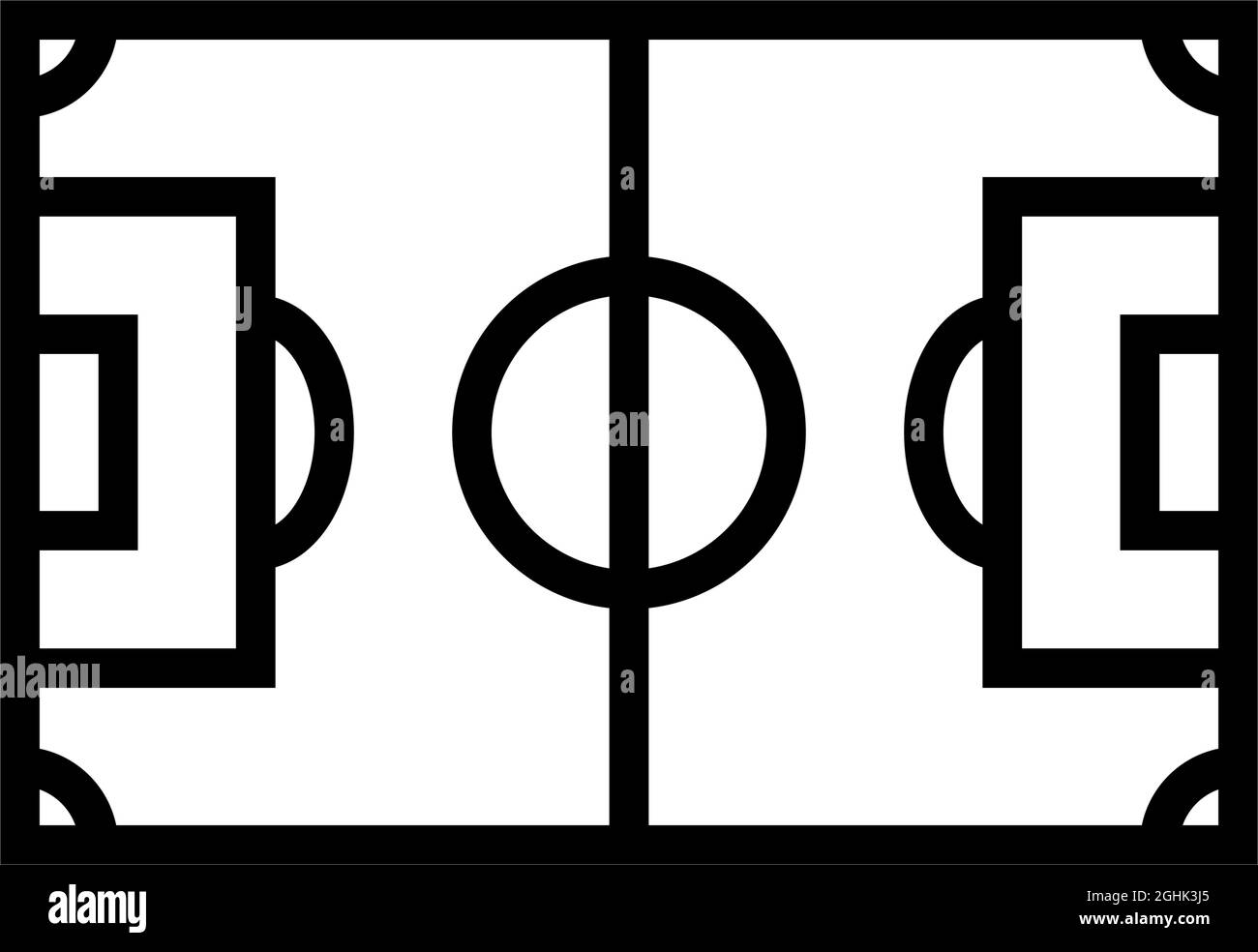 field soccer line icon vector illustration Stock Vector Image & Art - Alamy