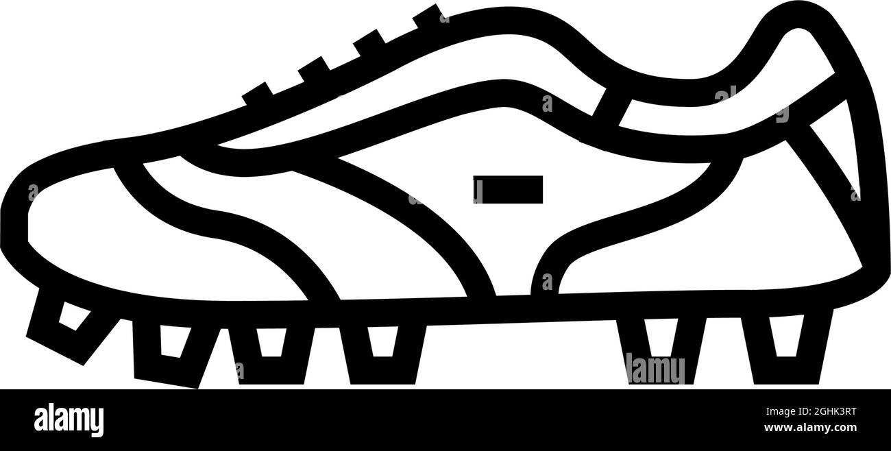 sneaker shoe soccer player line icon vector illustration Stock Vector ...