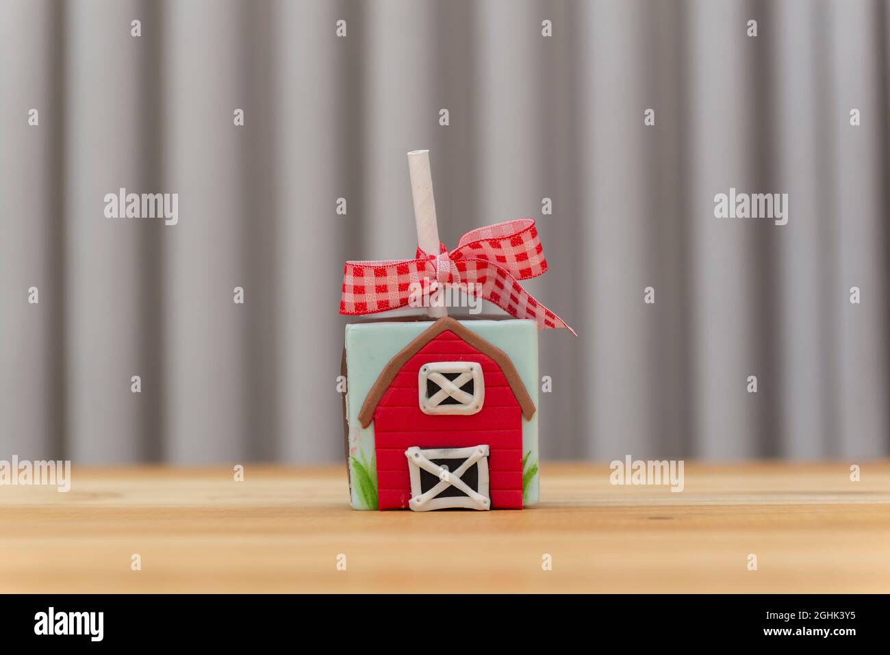 square chocolate lollipop decorated in farm theme. Candy decorated with ...
