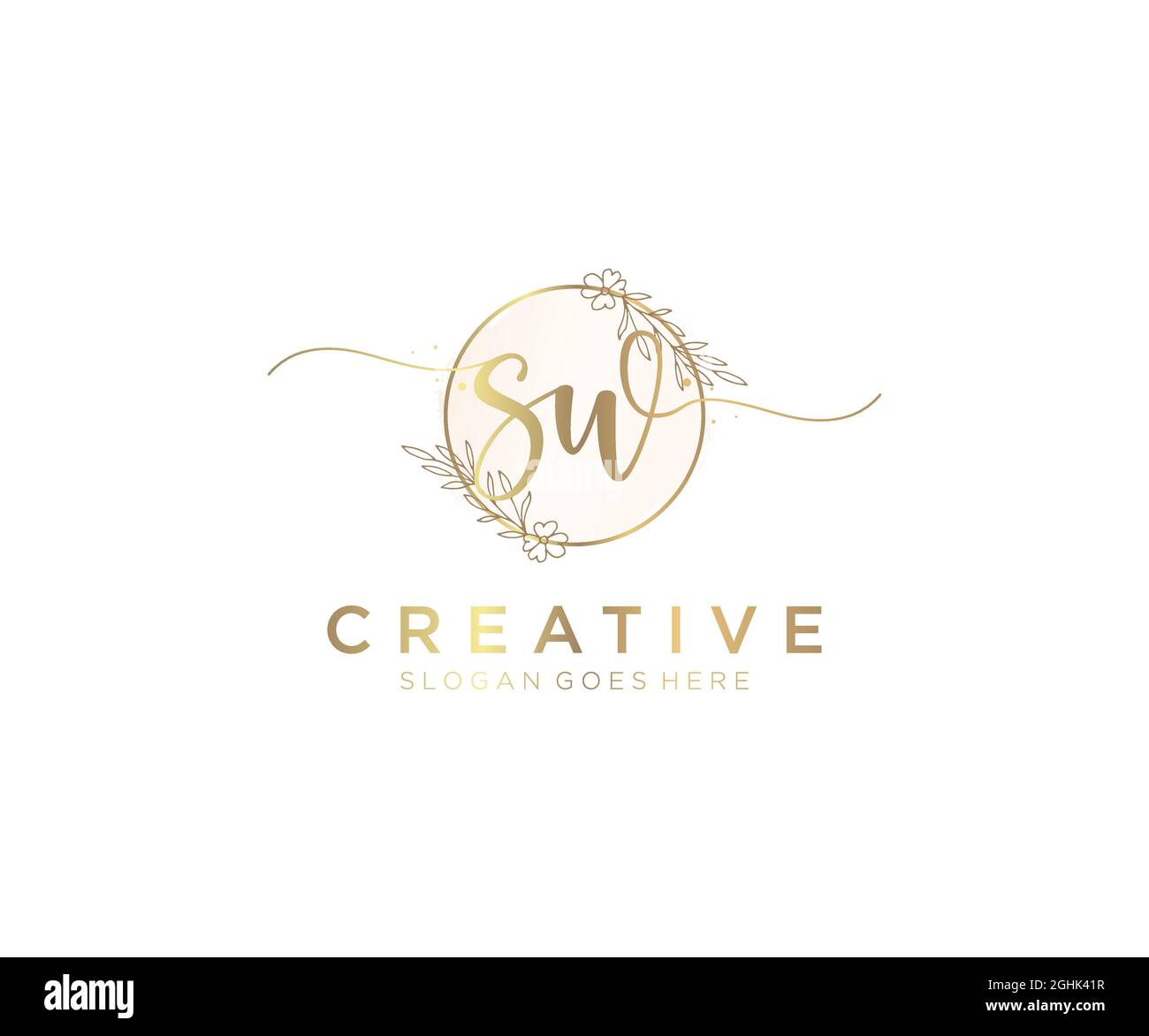 SW Feminine logo beauty monogram and elegant logo design, handwriting ...