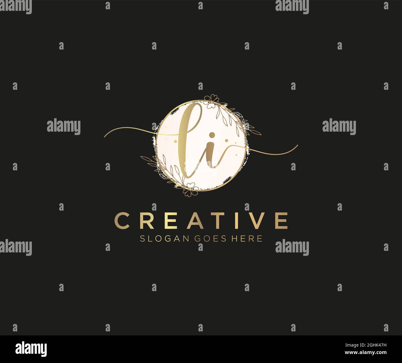 LI Feminine logo beauty monogram and elegant logo design, handwriting ...