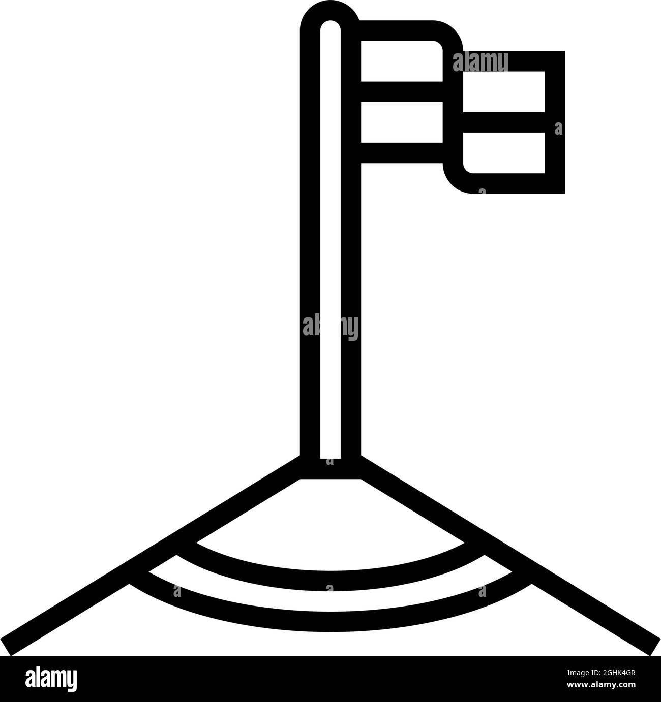 corner kick line icon vector illustration Stock Vector Image & Art - Alamy