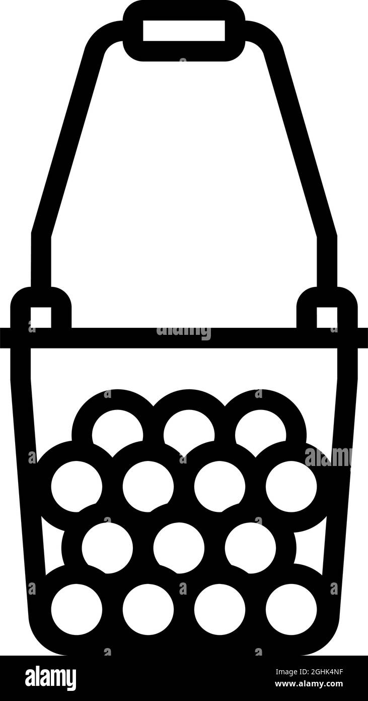 ball hopper tennis line icon vector illustration Stock Vector Image ...