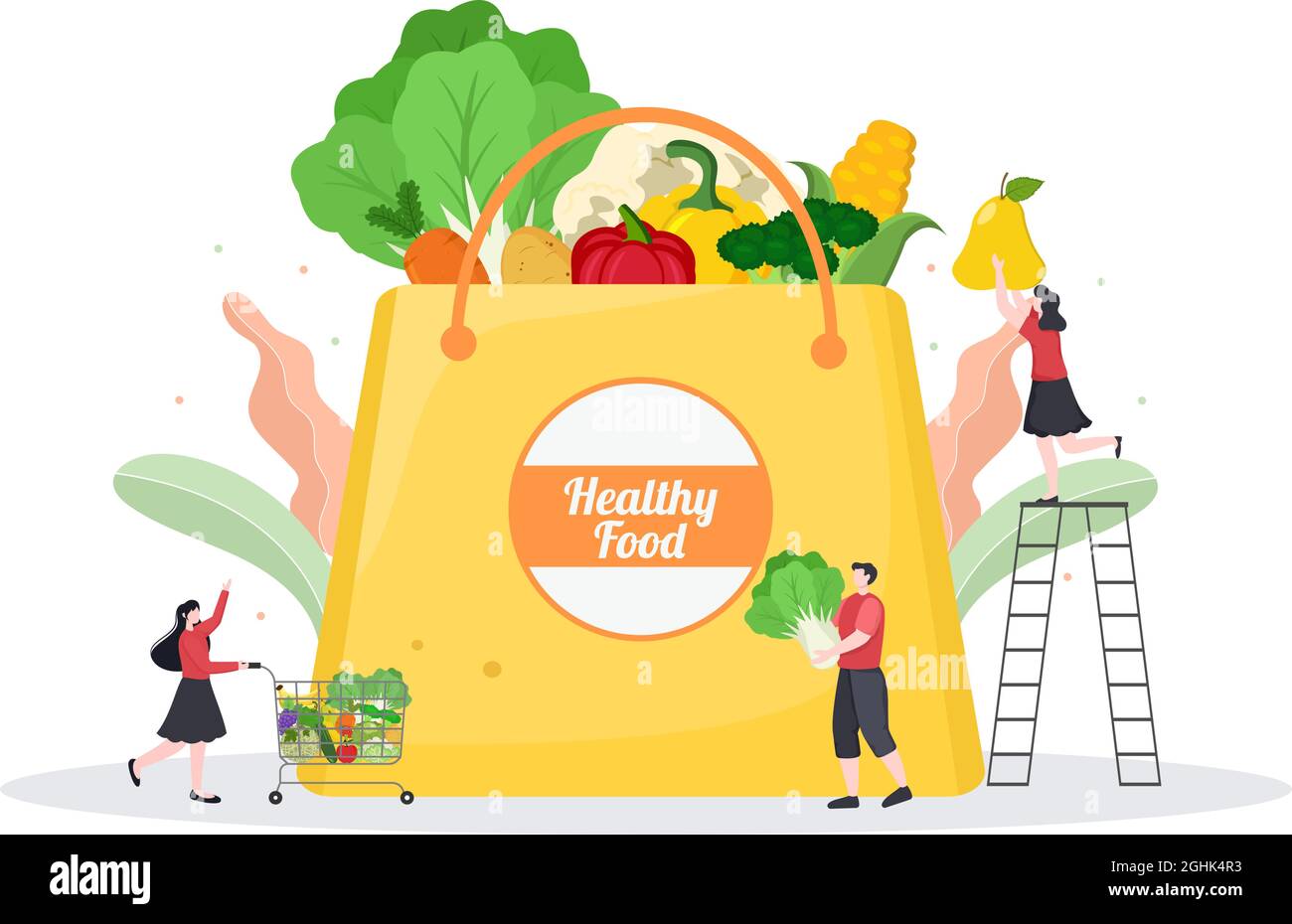 World Vegetarian Day Cute Cartoon Vector Illustration of Various Types ...