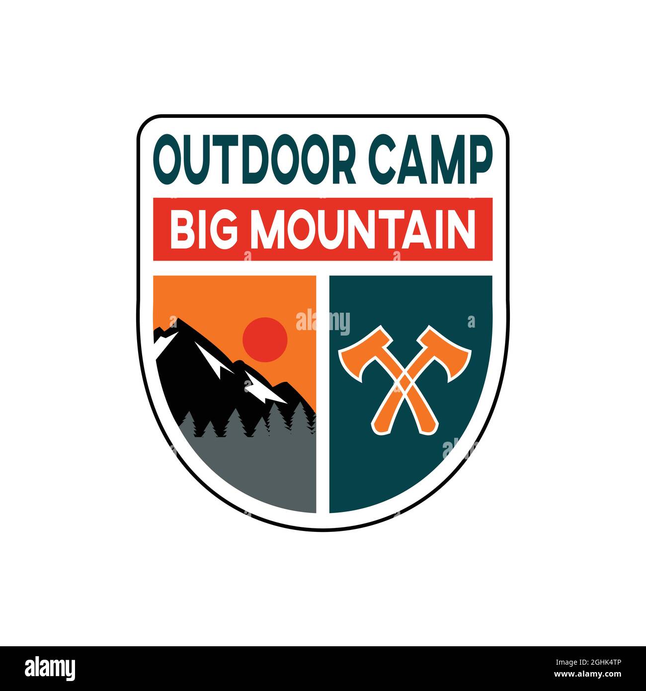 outdoor logo design that can be customized with the club name according ...