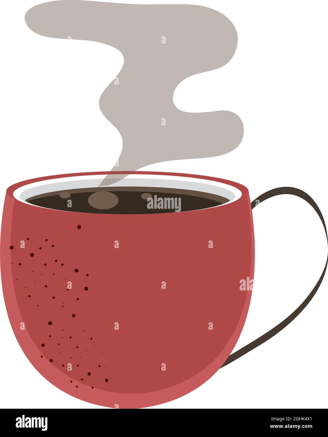 Red ceramic cup in Stock Vector Images - Alamy