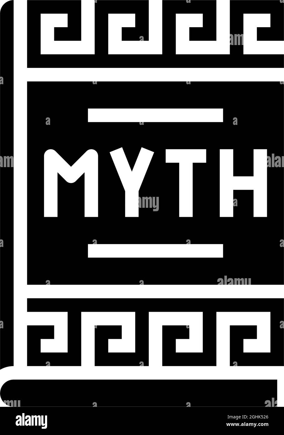 myth book ancient greece glyph icon vector illustration Stock Vector ...