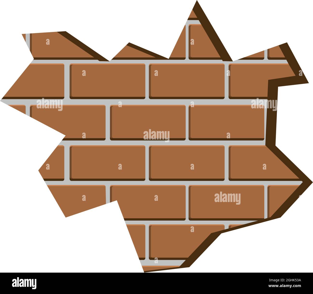 Brick ruin broken Stock Vector Images - Alamy