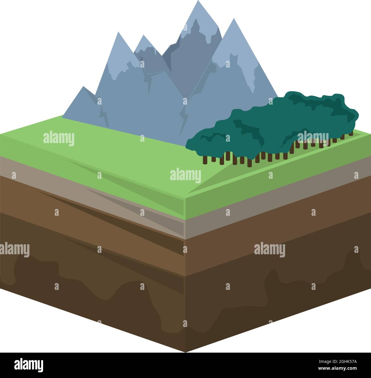 isometric landscape mountains Stock Vector Image & Art - Alamy