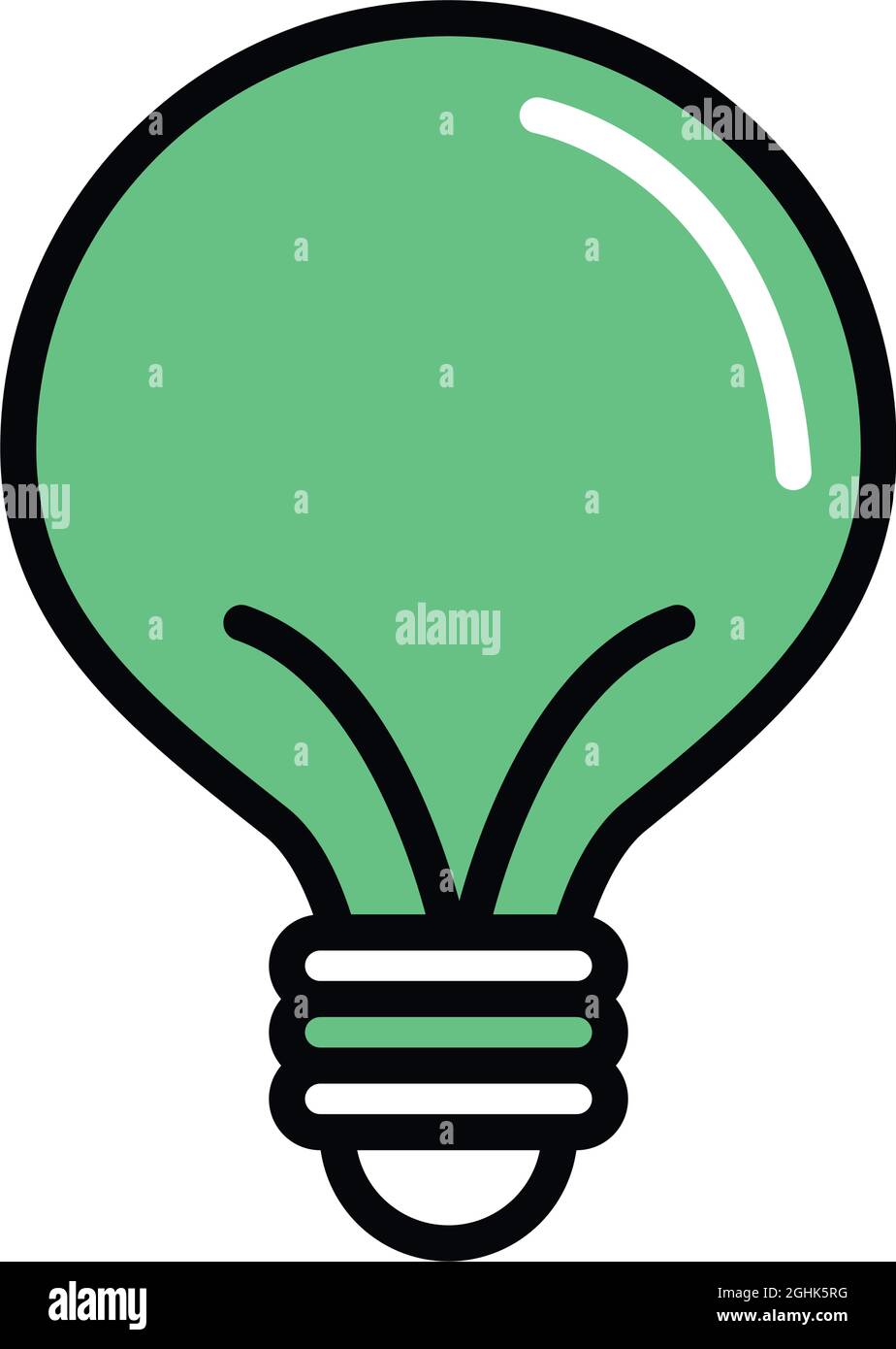 green light bulb icon Stock Vector Image & Art - Alamy