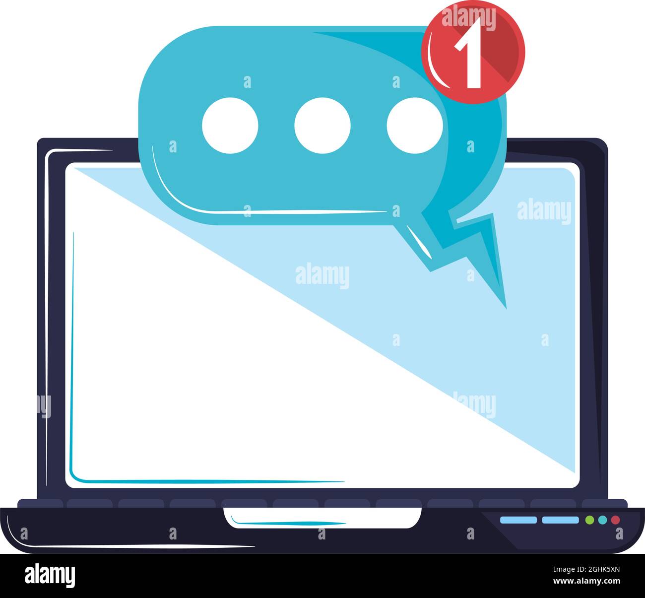 laptop message notification Stock Vector Image & Art - Alamy