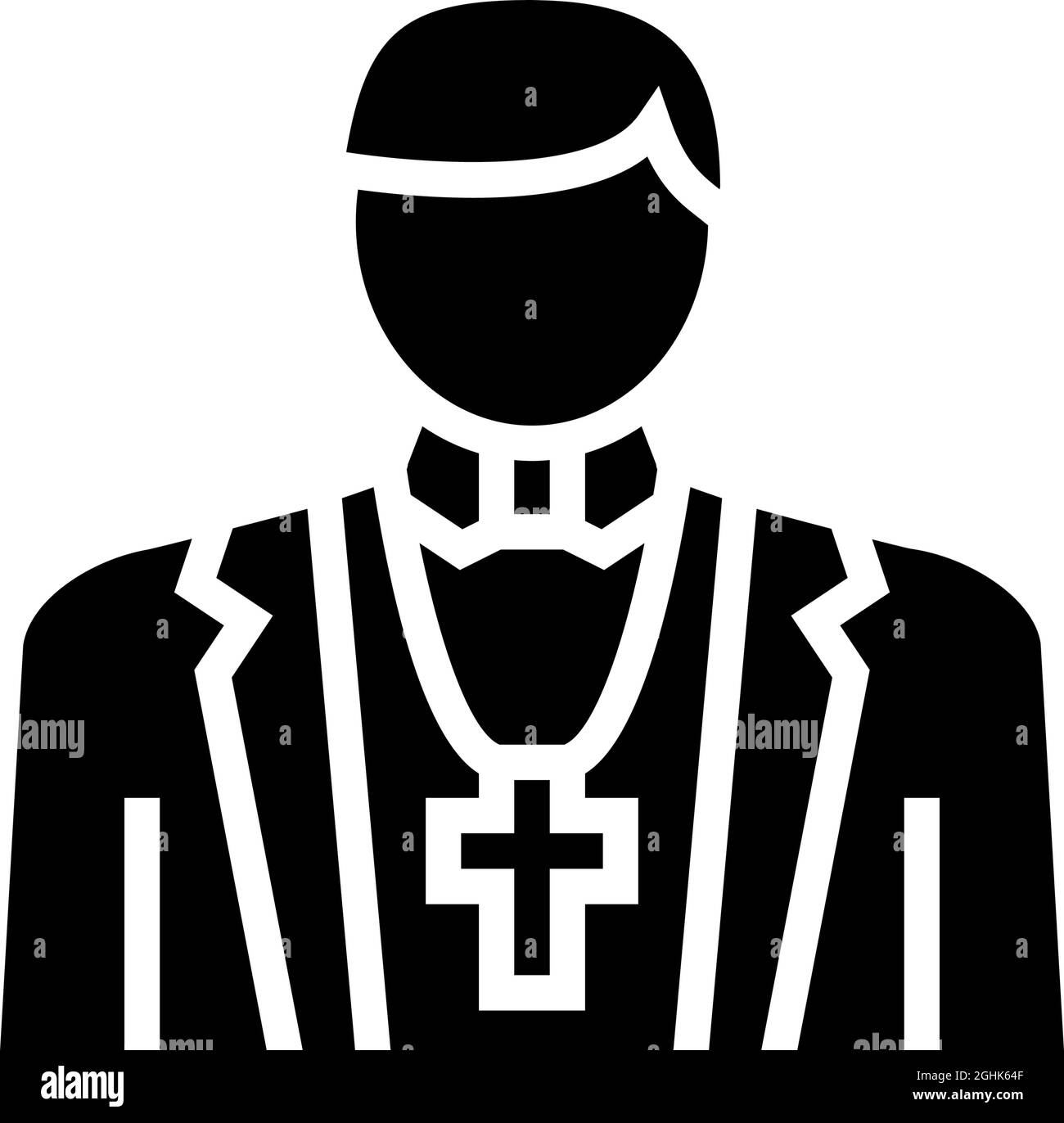 catholic religion glyph icon vector illustration Stock Vector Image ...