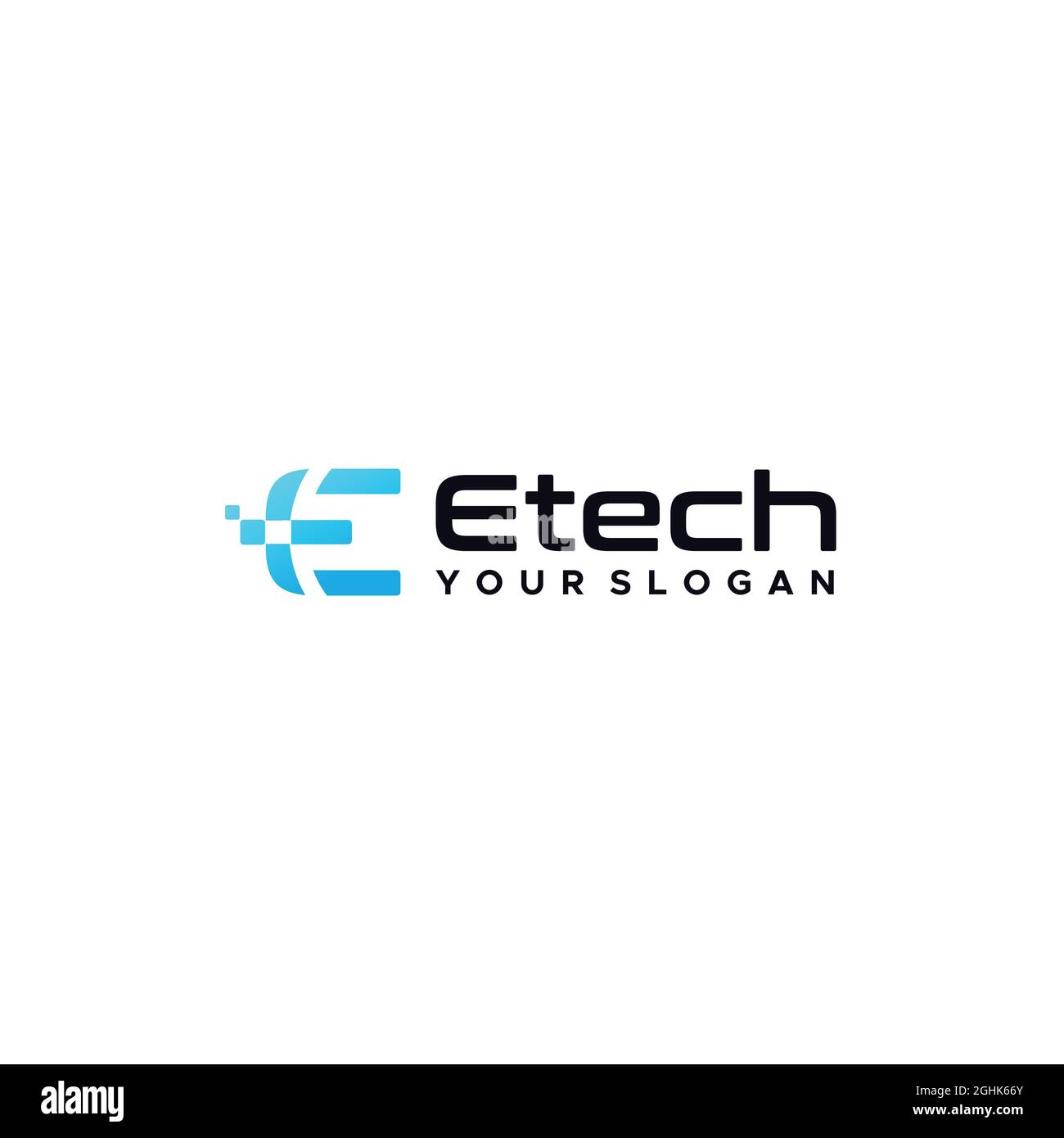 modern Lettermark initial E technology logo design Stock Vector Image ...