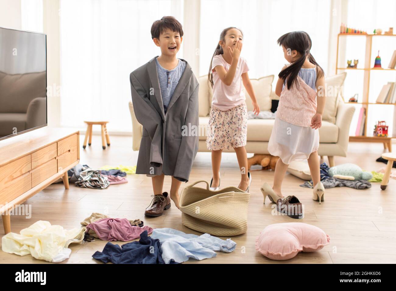 Cute children dressing up like adults Stock Photo - Alamy