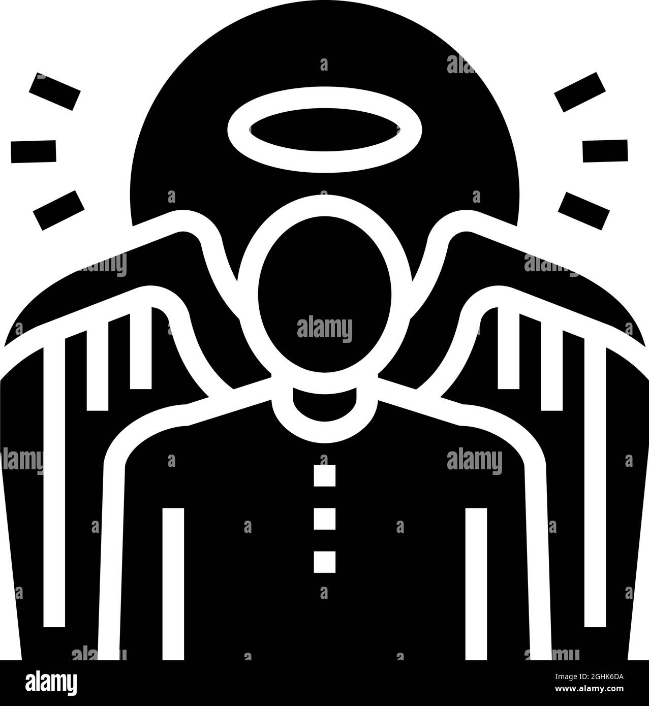 angel christianity glyph icon vector illustration Stock Vector Image & Art - Alamy