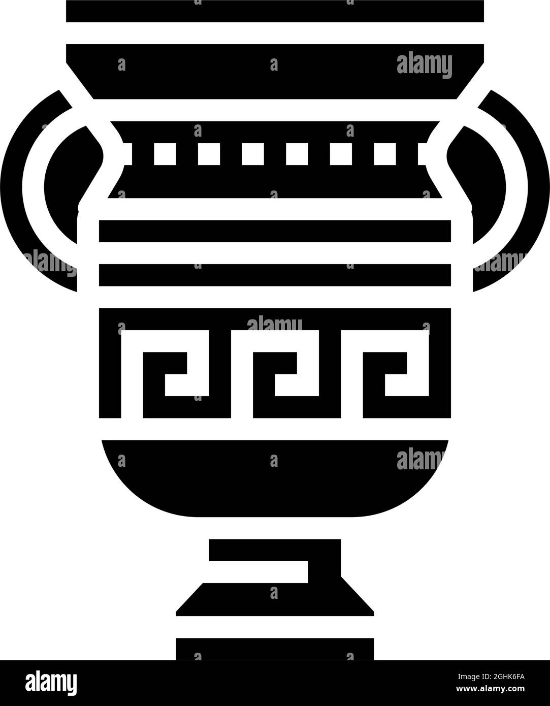 Greek amphora glyph icon Stock Vector Images - Alamy