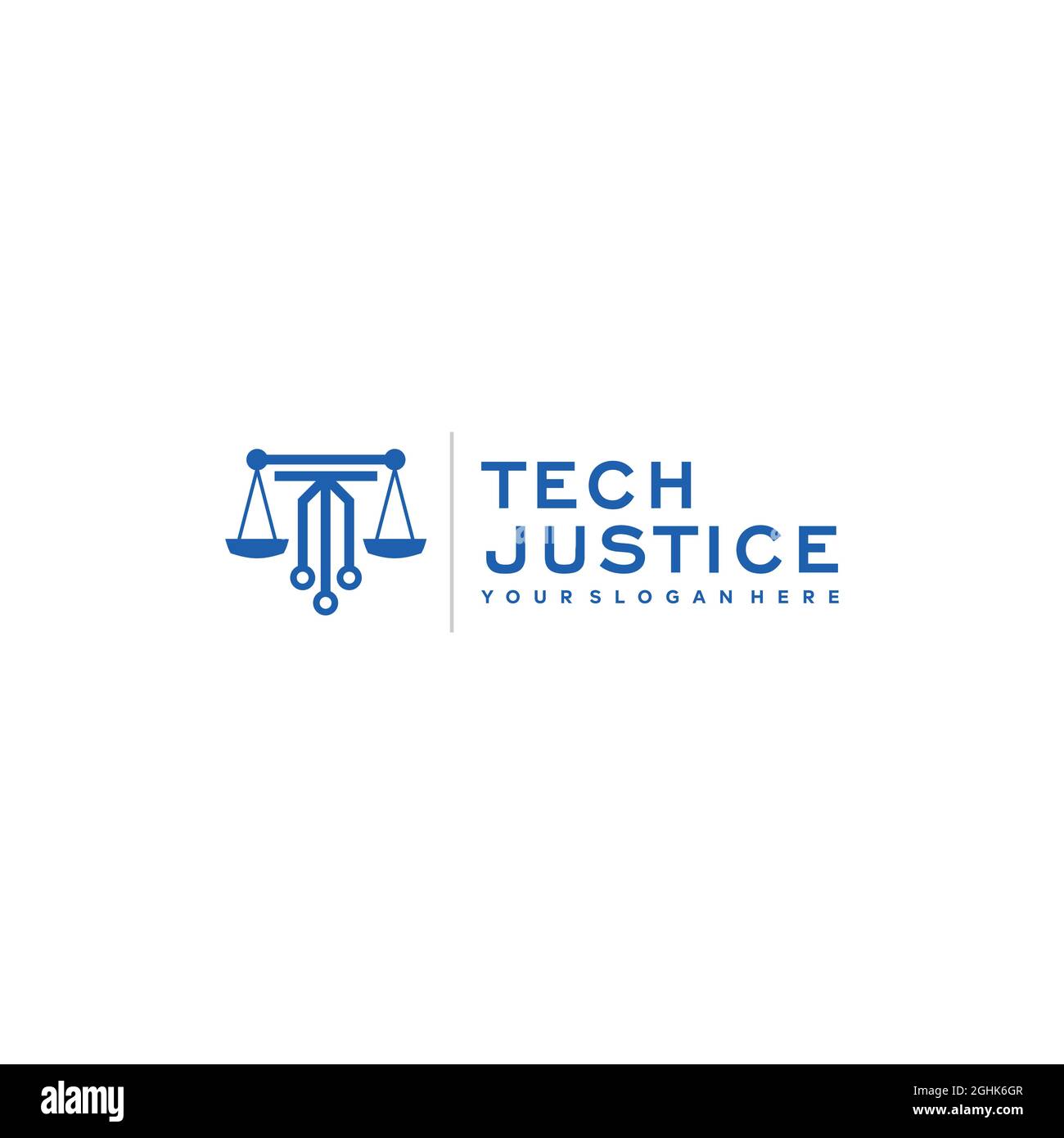 flat TECH JUSTICE circuit legal scale logo design Stock Vector Image ...