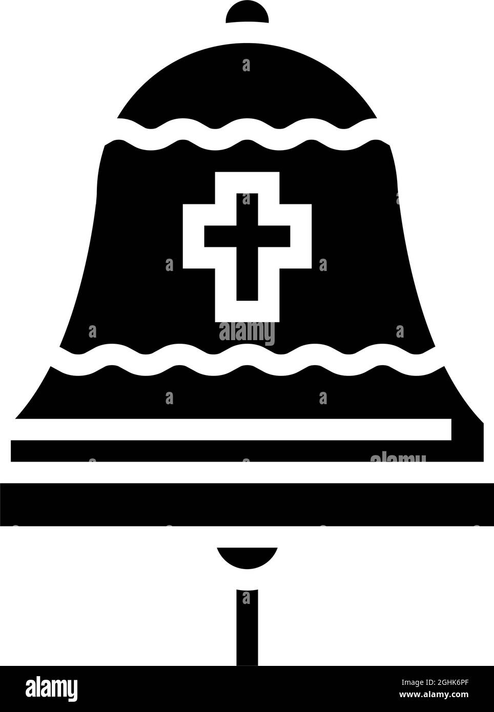 bell christianity glyph icon vector illustration Stock Vector Image ...